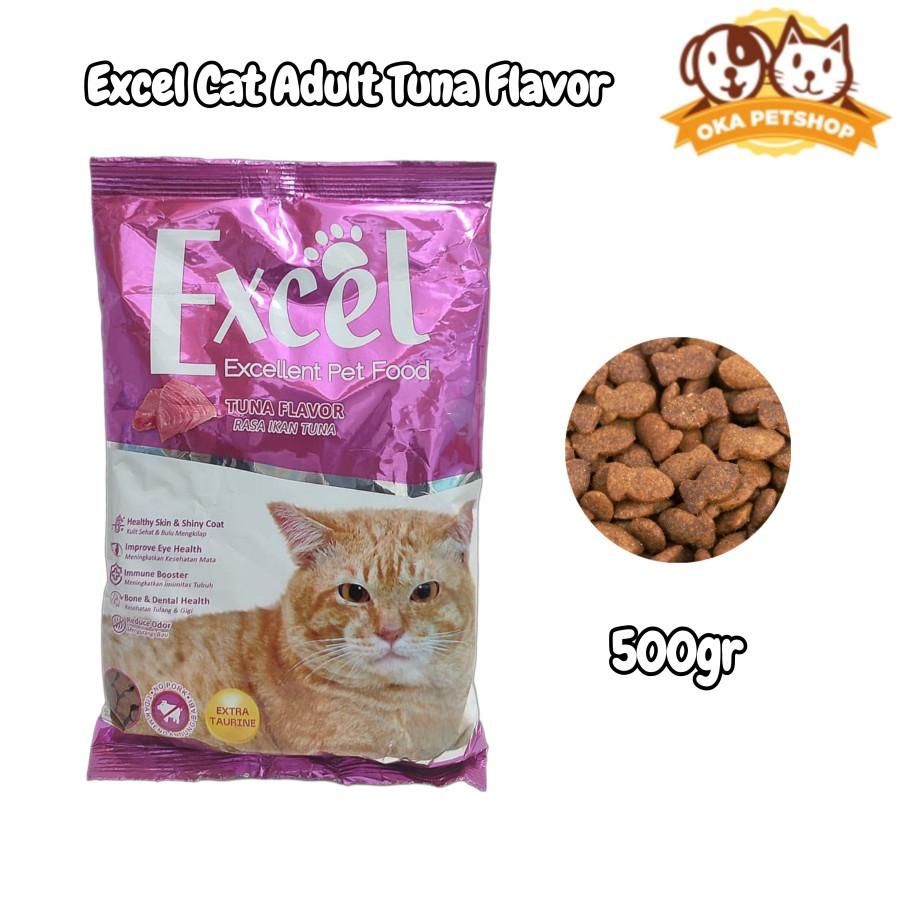 Jual excel tuna bentuk ikan freshpack 500gr - makanan kucing excel ...