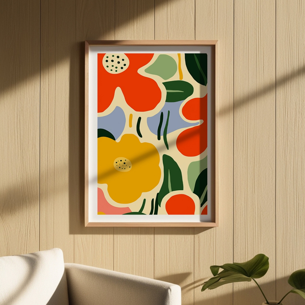 Jual Wall Decoration Gambar Bunga, Flower Art Painting Frame Kayu ...