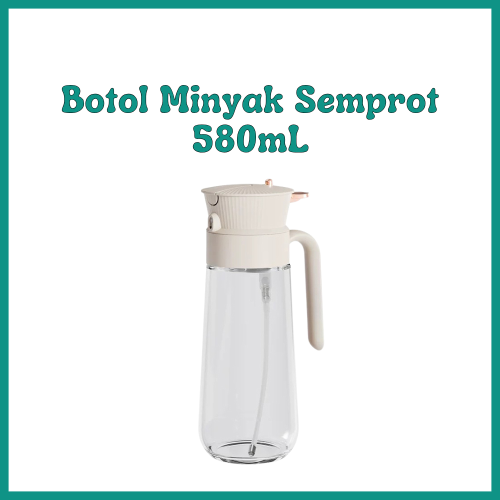 Jual SOSEKI Botol Minyak Semprot Goreng 2 in 1, 580ml Tempat Minyak, Wadah Minyak Goreng Kaca ...