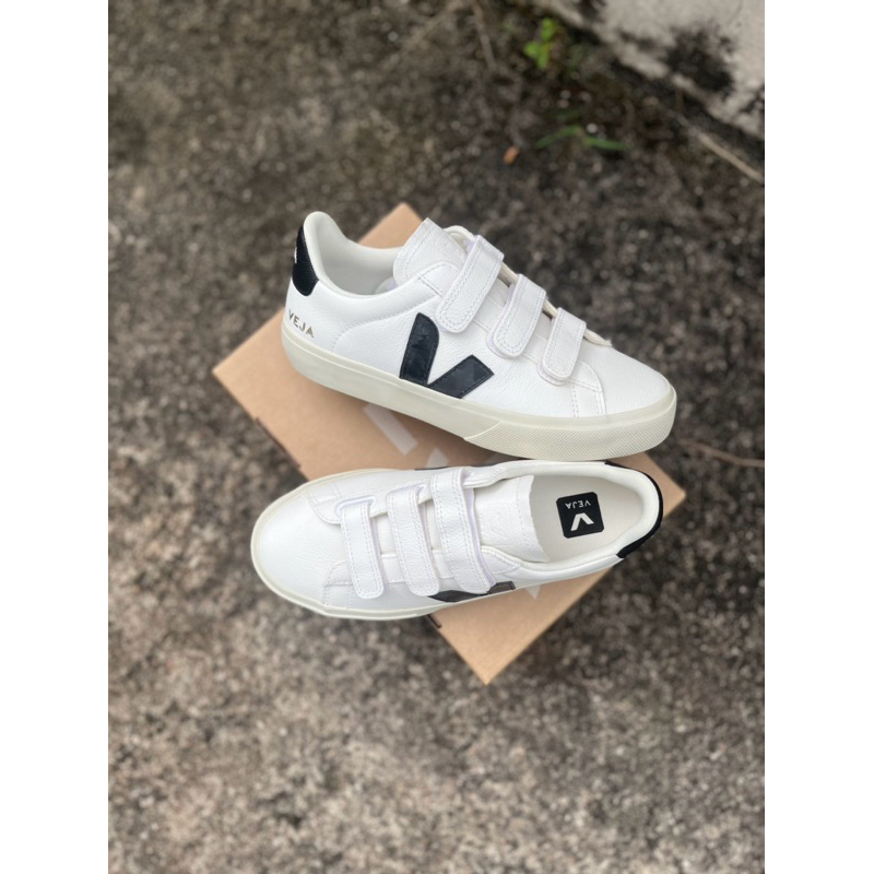 Jual VEJA VELCRO RECIFE WHITE BLACK 100% ORIGINAL | Shopee Indonesia