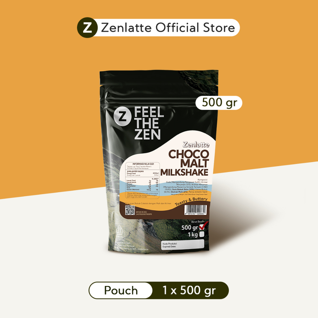 Jual Zenlatte Chocomalt Milkshake - Bag 500gr & 1kg | Chocomalt ...