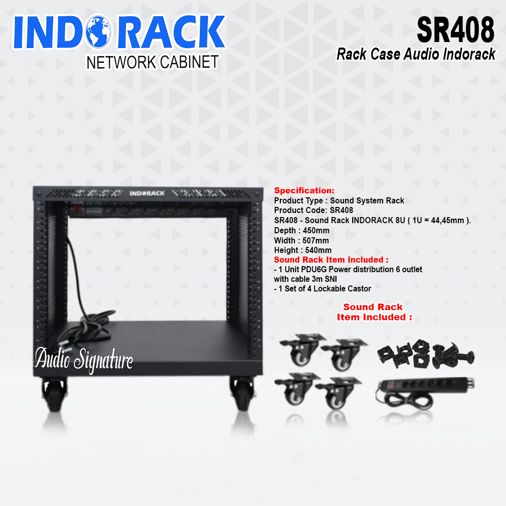 Jual Soundrack Audiorack Indorack SR 408 | SR408 Ukuran 8U (540 x 450 x ...