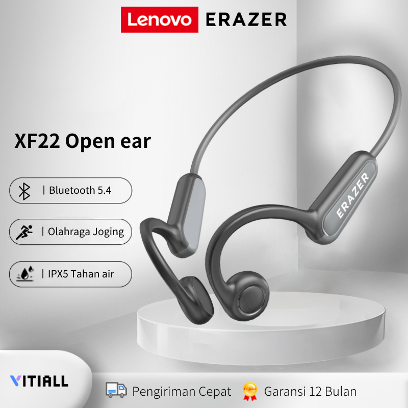 Jual Lenovo ERAZER XF22 Headset Open Ear Bone Conduction TWS Headphone ...