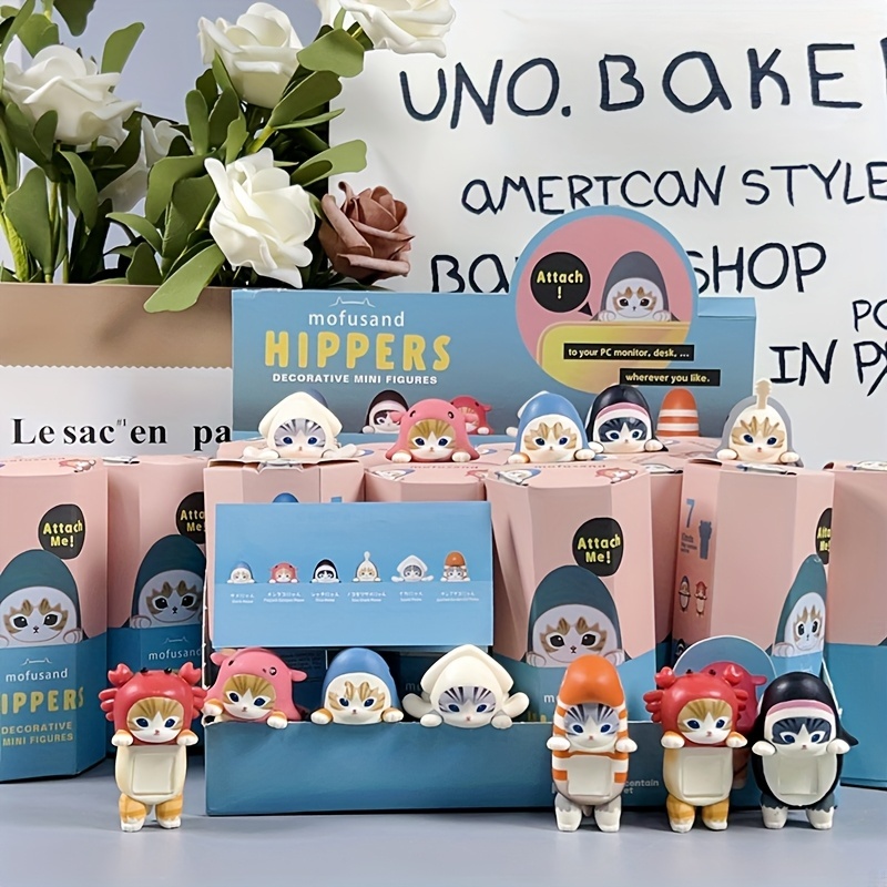 Jual 1pcs/12pcs Mofusand Hippers Decorative Mini Figures Cute Cat ...