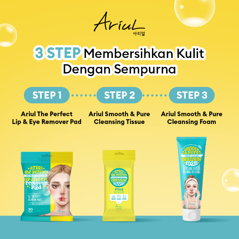 Jual ARIUL Perfect Lip & Eye Remover Pad 30 sheet | Perfect Clean ...
