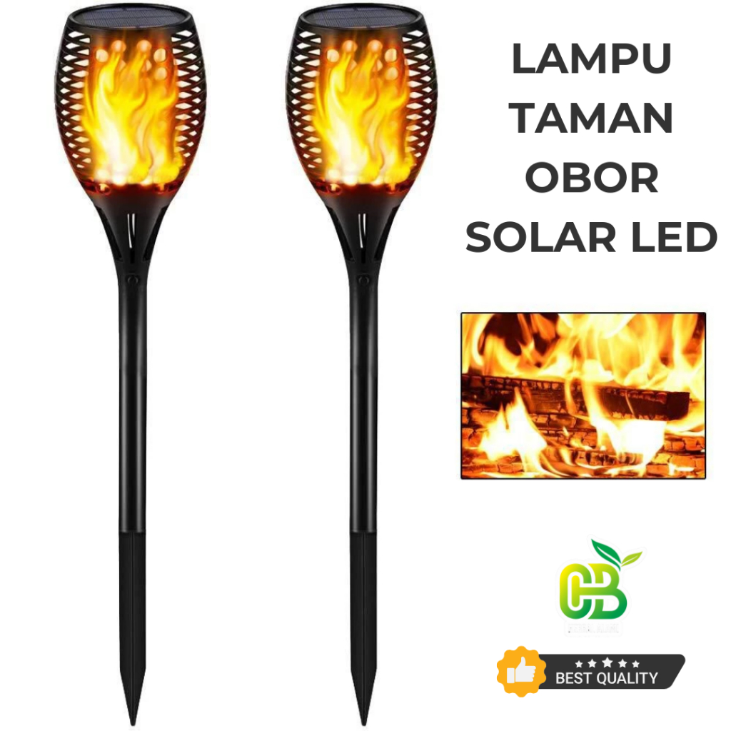 Jual Lampu Taman Model Obor Solar LED Lampu Api Taman Tancap Tenaga ...