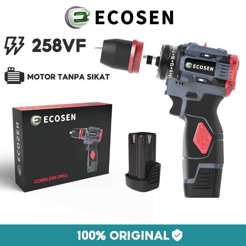 Jual ECOSEN-258VF Mesin Bor Bor listrik tanpa sikat Cordless Bor ...