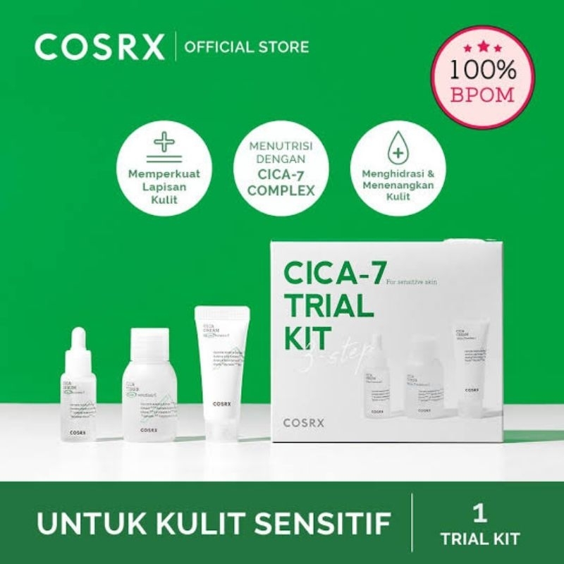 Jual COSRX Cica-7 Trial Kit Cosrx Cica Toner Cosrx Cica Serum Cosrx Cica Cream Cosrx Travel Kit ...