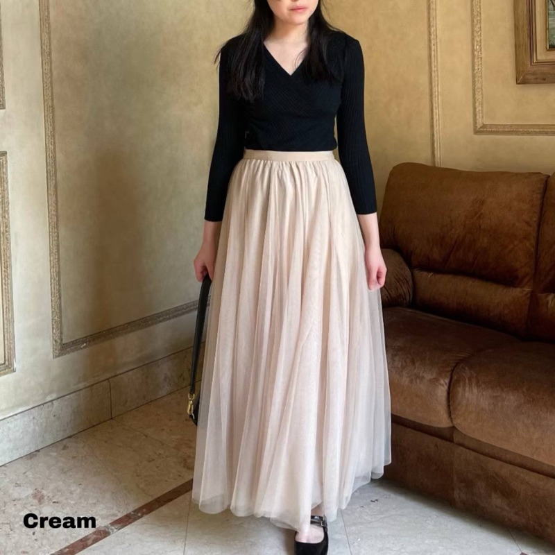 Jual Rok tutu 3 layer bahan tile panjang 3 lapis mix puring anti ...