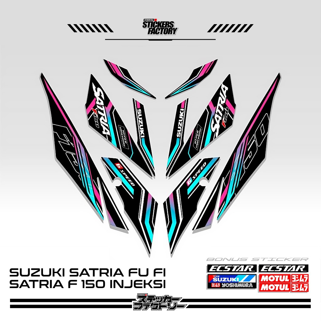 Jual STICKER STRIPING SUZUKI SATRIA F150 INJEKSI / MOTIF 23 / SUZUKI ...