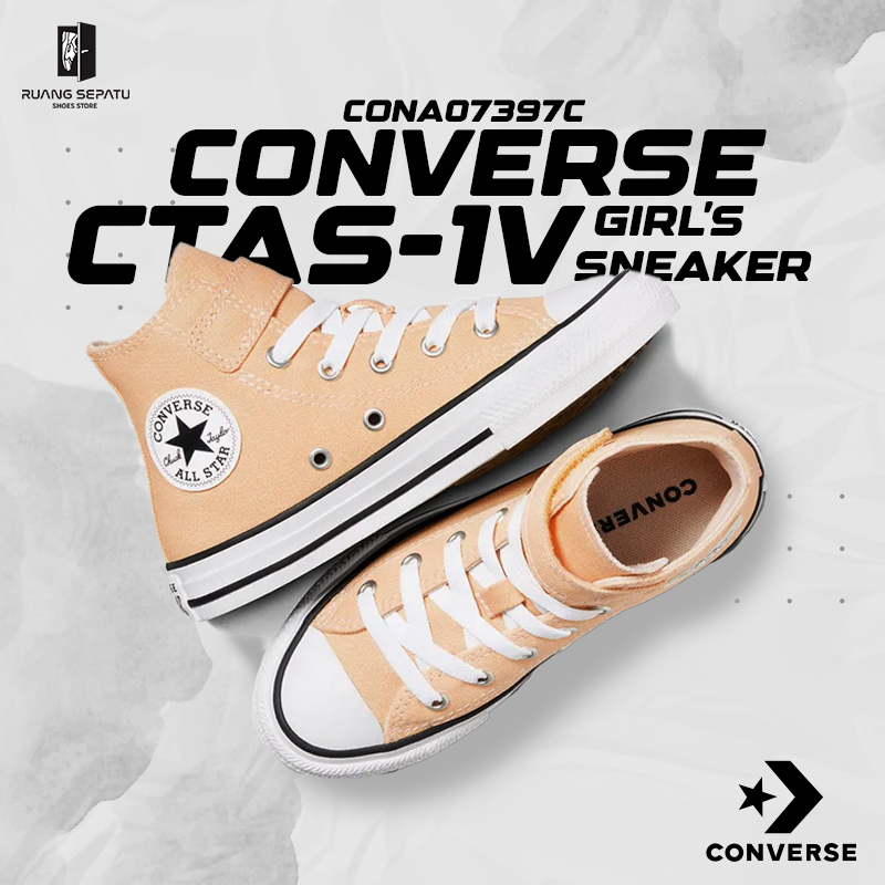 Jual Converse KIDS CTAS 1V Girl's Sneakers - Afternoon Sun/White/Black ...