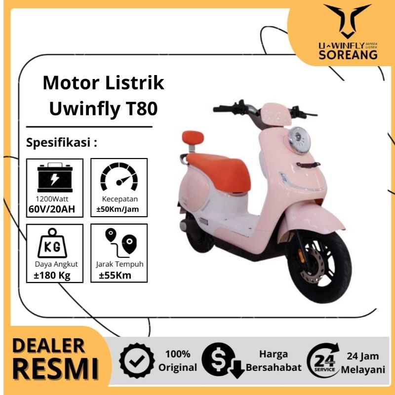 Jual Motor Listrik Uwinfly T80 Terbaru 2024 Murah Garansi Resmi ...