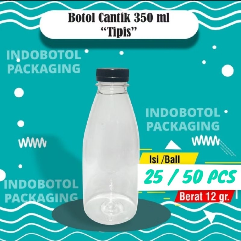 Jual Botol Plastik Cantik 350 ml EKONOMIS ( FREE PACKING KARDUS ...