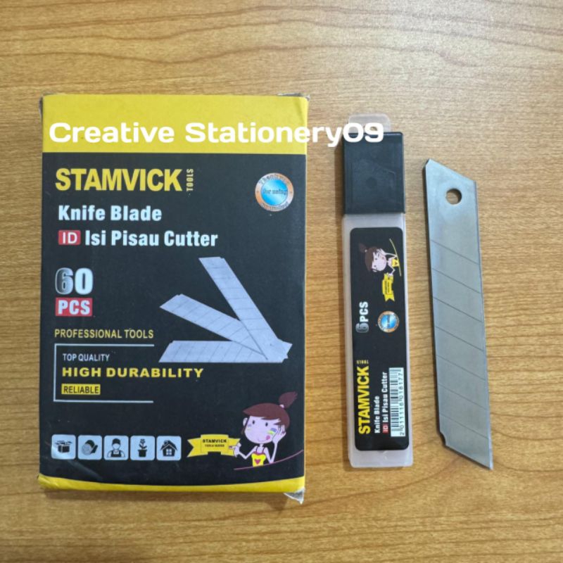 Jual Isi Cutter Stamvick 1 Kotak / Isi Cutter Murah / Isi Kater / Knife ...
