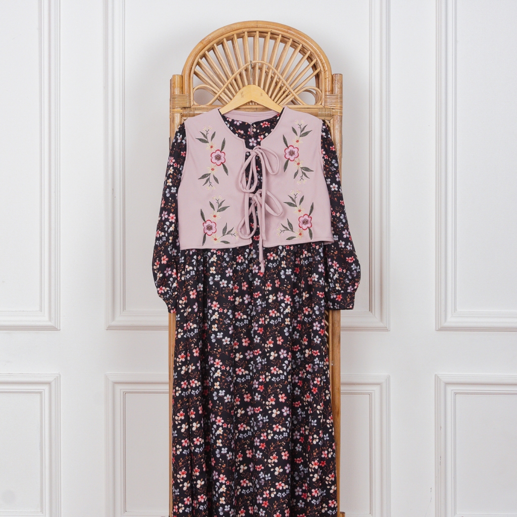 Jual ILV - SETELAN DRESS CENDA WANITA DAN VEST BORDIR - GAUN WANITA ...