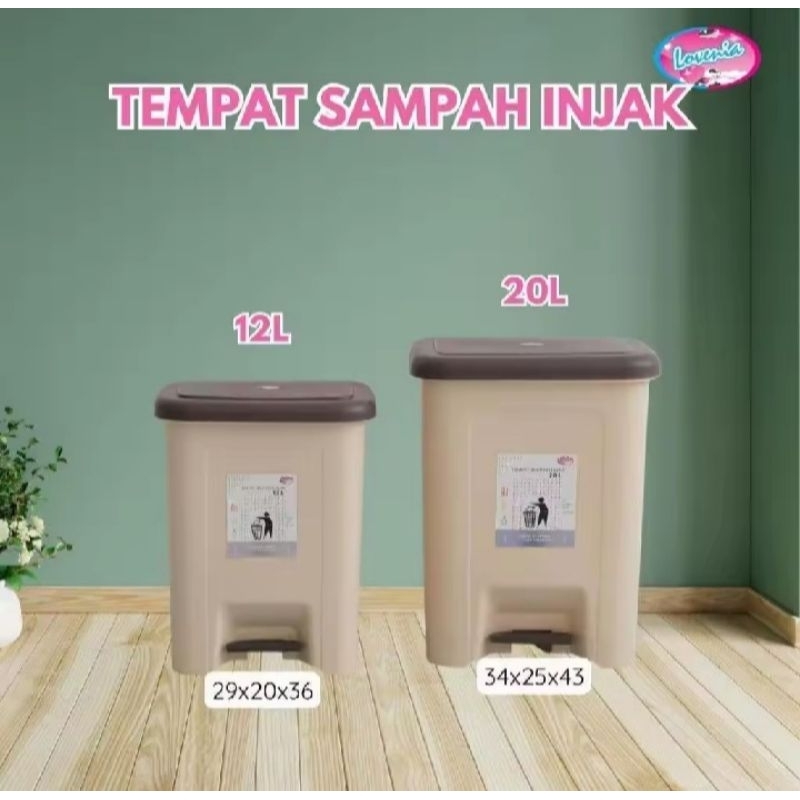 Jual Tempat sampah injak 12liter dan 20liter / tempat sampah tutup / tong sampah tutup plastik ...