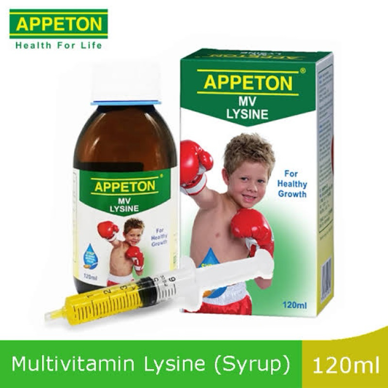 Jual Appeton Lysine Syrup Penambah Nafsu Makan Imun Tubuh Multivitamin ...