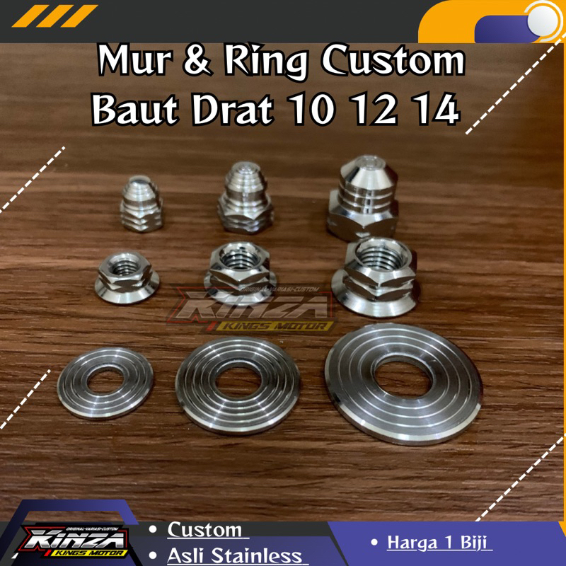 Jual MUR TOPI FLANGE RING M6 M8 M10 DRAT 10 12 14 CUSTOM STAINLESS ...