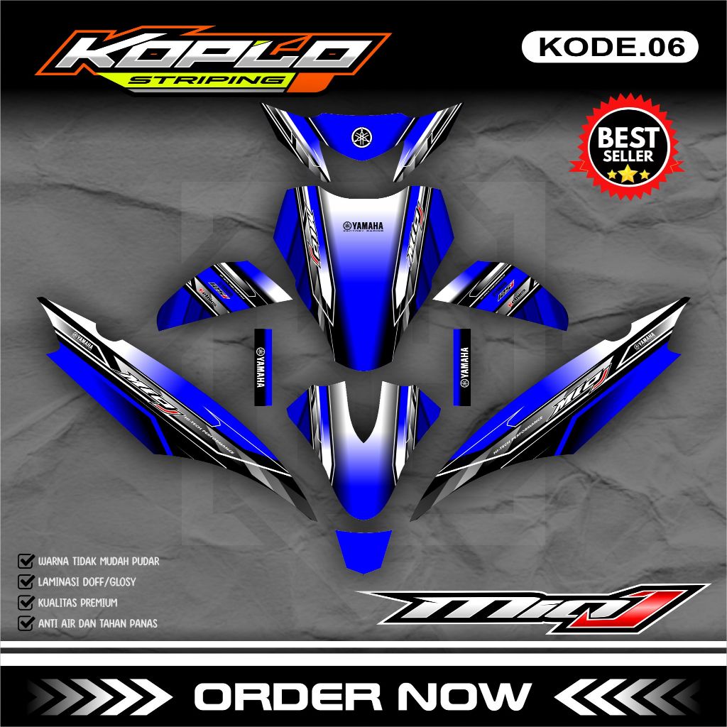Jual Stiker Sticker Decal Full Body Motor Yamaha MIO J - Stiker ...