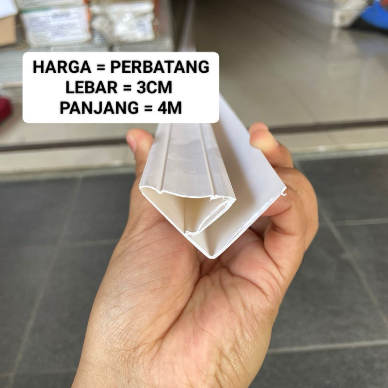 Jual List profil/List tembok lebar 3cm varian putih dan coklat | Shopee Indonesia