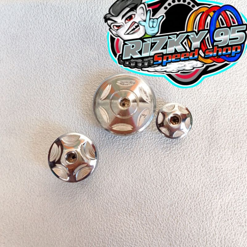 Jual Baut tutup magnet motif bintang set baut oli besi croem Honda CB GL Megapro Tiger | Shopee ...