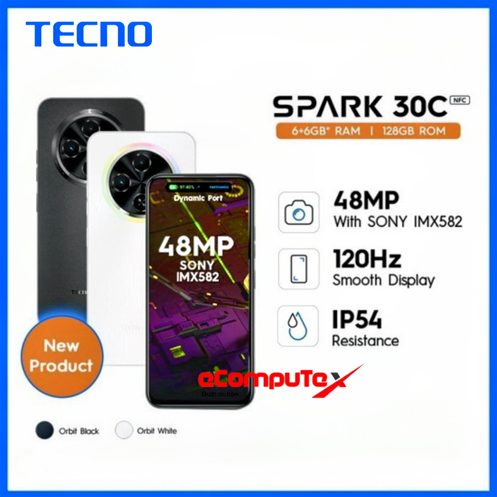 Jual TECNO SPARK 30C 6|128GB SONY 48MP CAMERA | 5000MAH | 120HZ DISPLAY ...