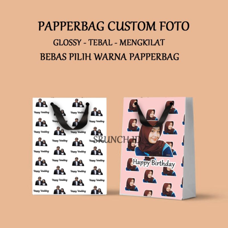 Jual [ 1PCS ] PAPPERBAG CUSTOM WAJAH FREE DESIGN FREE FOTO | Shopee ...