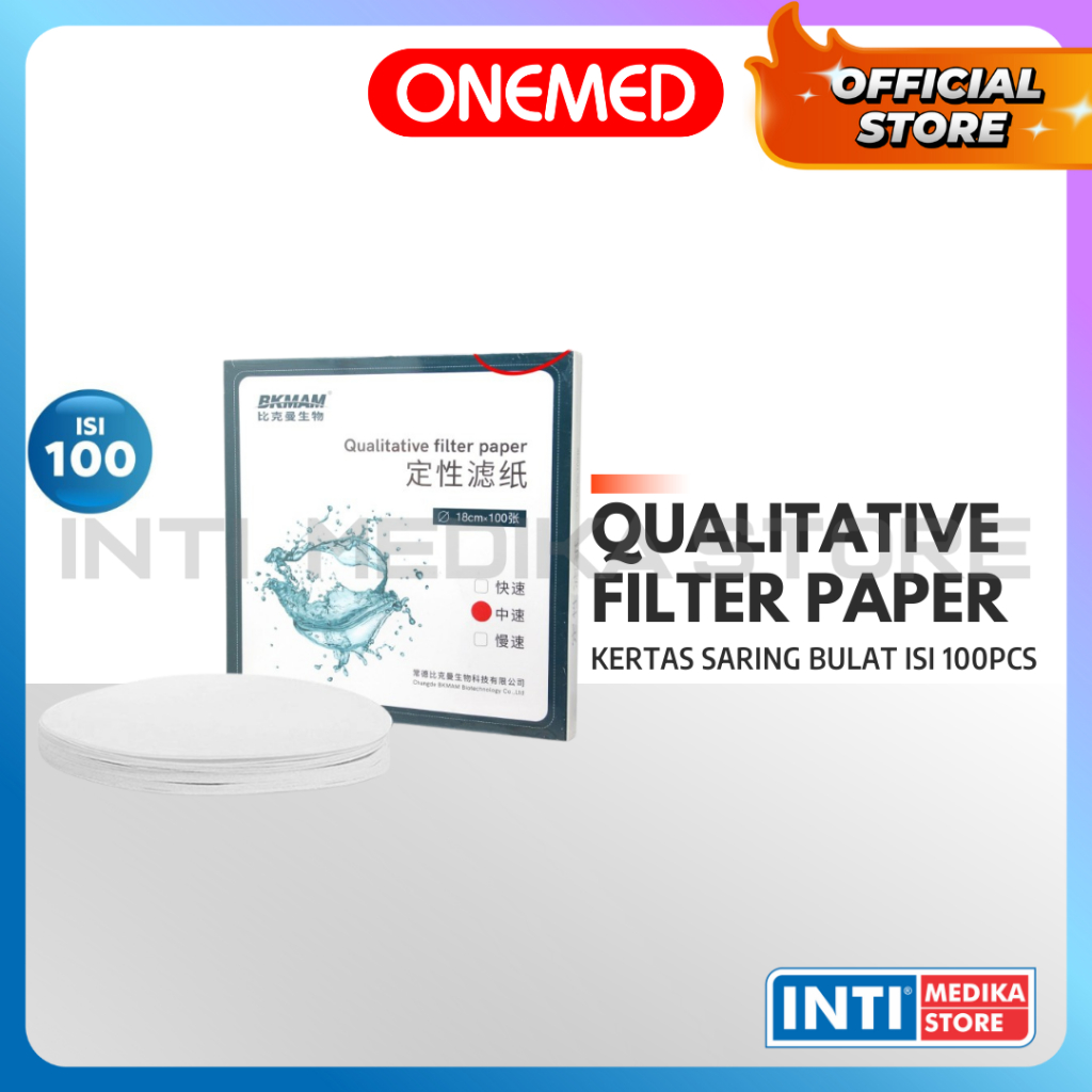Jual ONEMED - Kertas Saring BULAT Box Isi 100pcs | Qualitative Filter ...