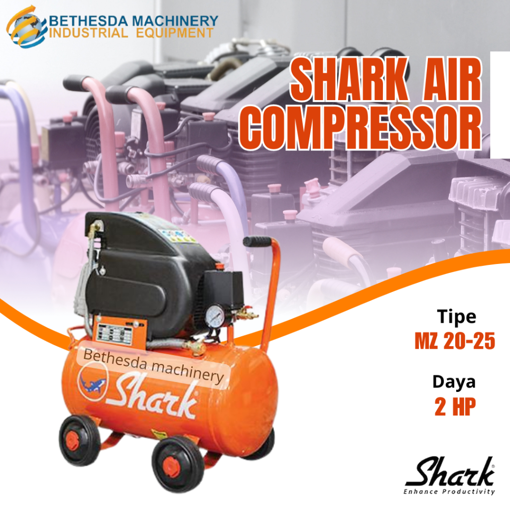 Jual Kompresor Angin 2 HP SHARK Auto Motor Listrik 8 BAR Air Compressor MZ-2025 | Shopee Indonesia