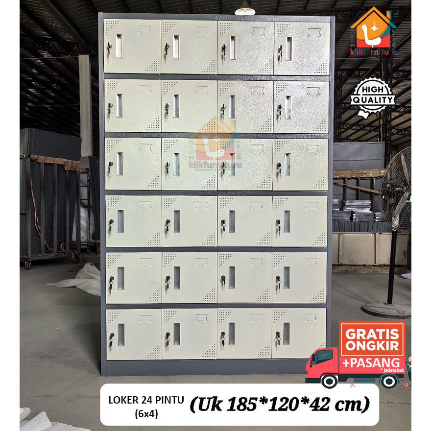 Jual Loker Besi / Locker Besi / Loker Lemari Besi 24 PINTU AC 24 ...