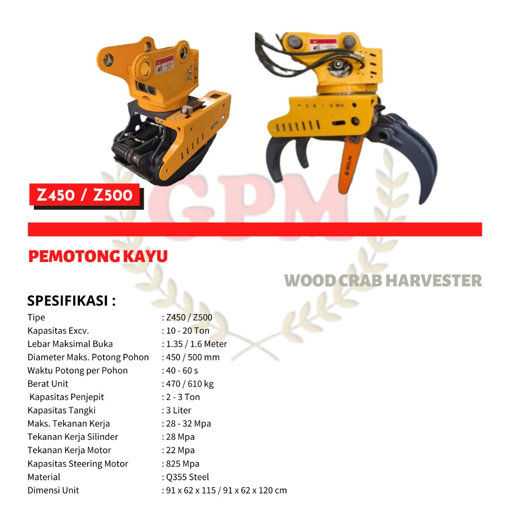 Jual Implemen Excavator Wood Crab( Fungsi Potong Kayu ) | Shopee Indonesia