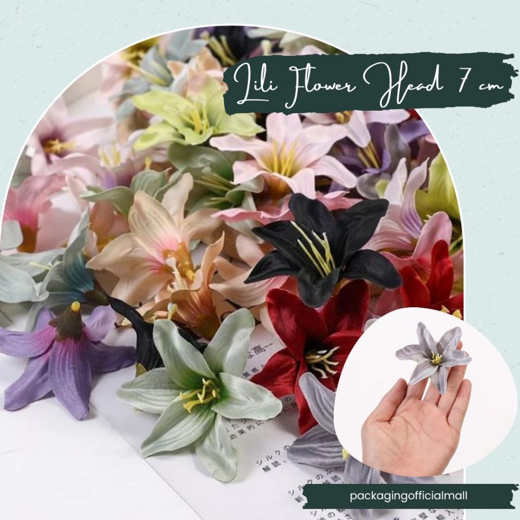 Jual LILI FLOWER HEAD 7CM / KEPALA BUNGA PALSU / BUNGA BUKET / BUNGA ...