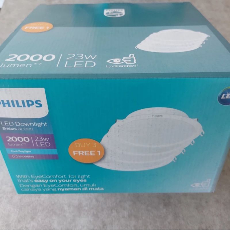 Jual Lampu Downlight Inbow PHILIPS LED Eridani DL190B 8 Inch 23 Watt ...