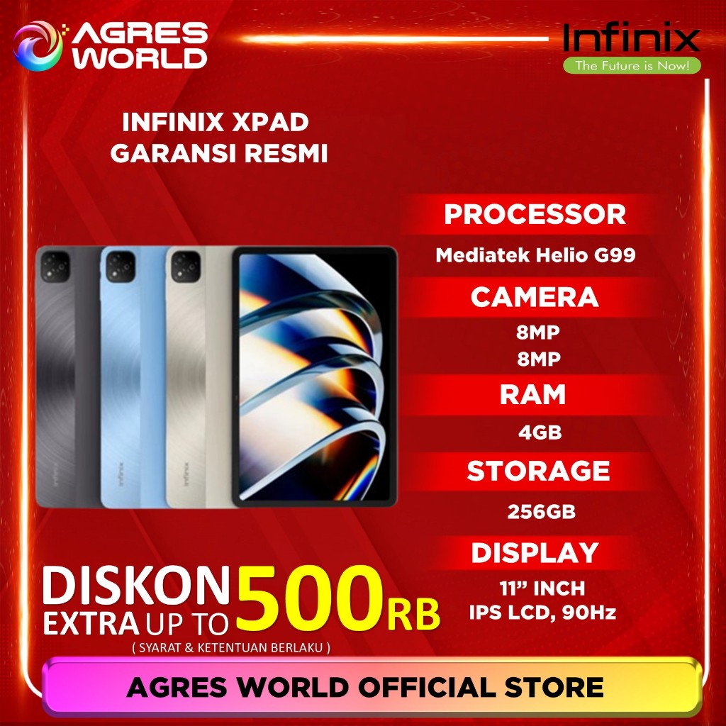 Jual Infinix XPAD 4GB/256GB 11.0" 7000 mAh - Garansi Resmi Indonesia ...