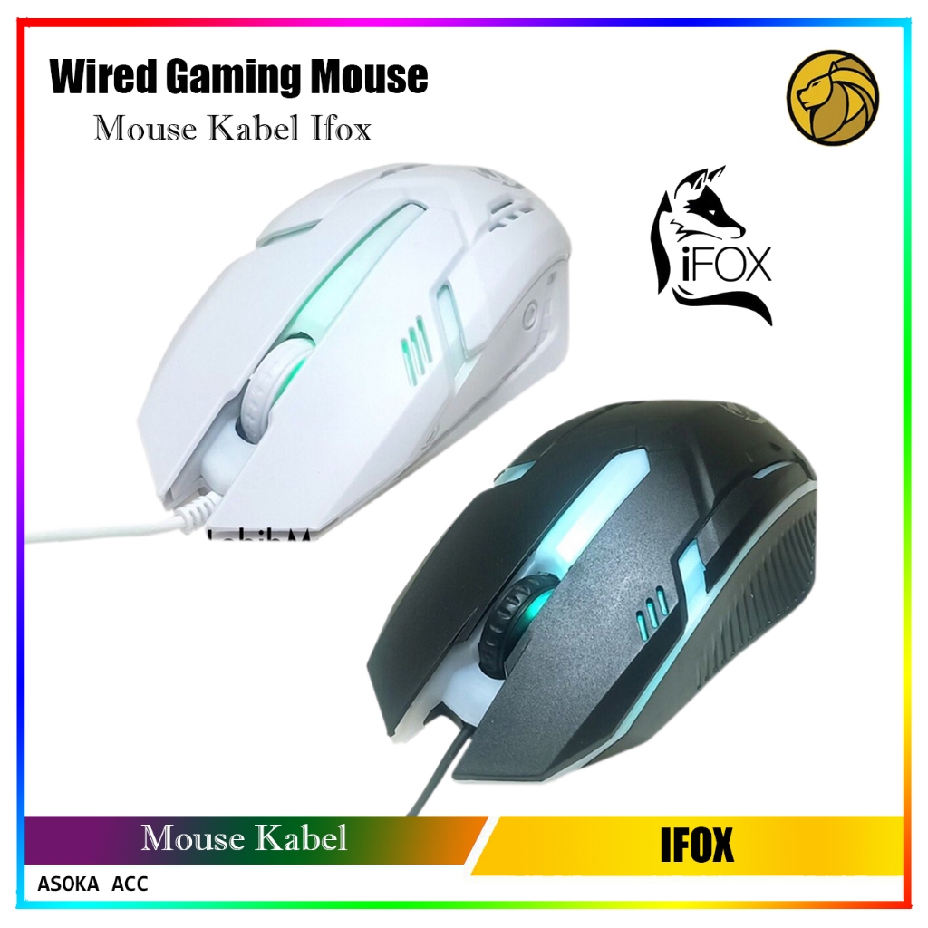 Jual Wired Mouse USB Model Gaming 1200 DPI Mouse Kabel Ifox | Shopee Indonesia