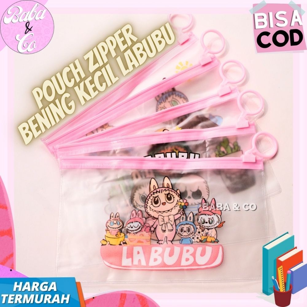 Jual POUCH LABUBU ZIPPER TRANSPARAN POUCH ZIPPER MINI LABUBU LUCU UNIK ...