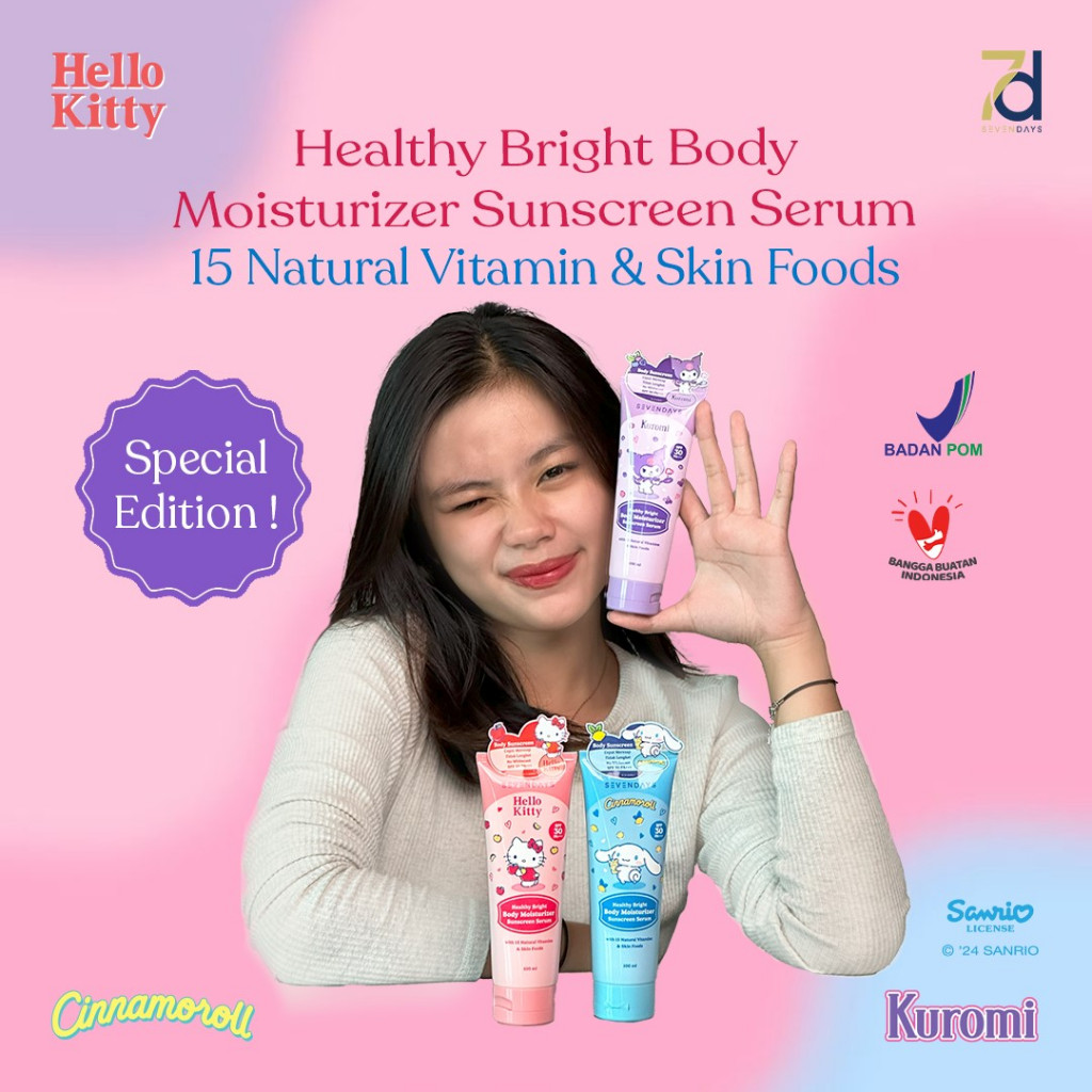 Jual Seven Days Healthy Bright Body Moisturizer Sunscreen Serum 100ml ...