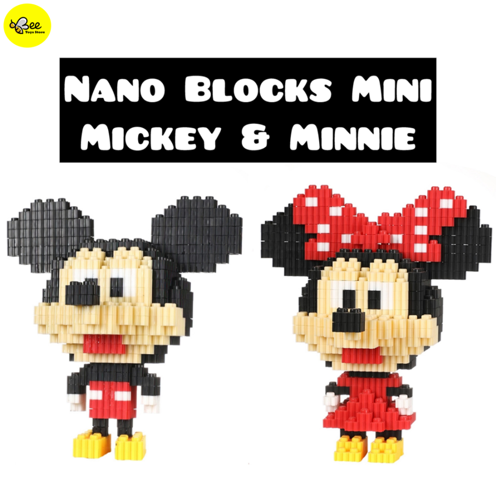 Jual BTS Nano Blocks MINI Mickey Mouse & Minnie, Building Blocks DIY ...