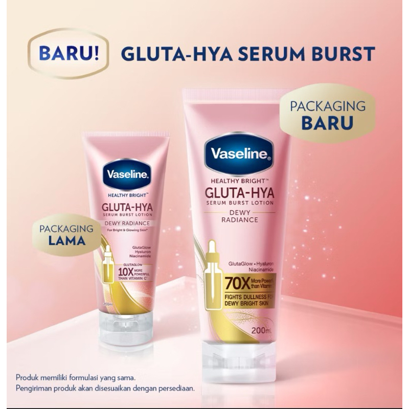 Jual Vaseline Gluta-Hya Dewy Radiance | Body Serum Lotion untuk Kulit Glowing & Cerah | 330ml ...