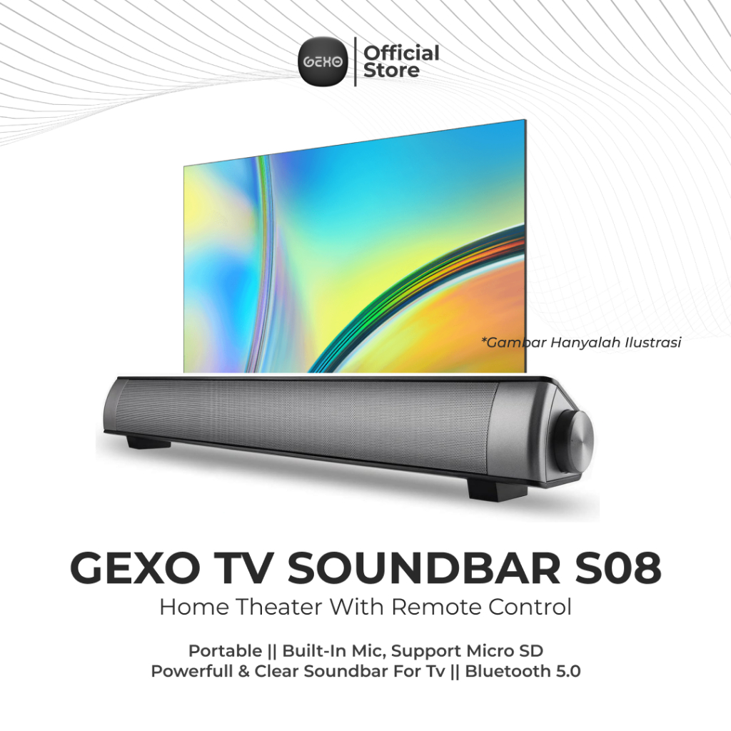 Jual Gexo Portable Speaker Bluetooth Soundbar Home Theater with Remote ...