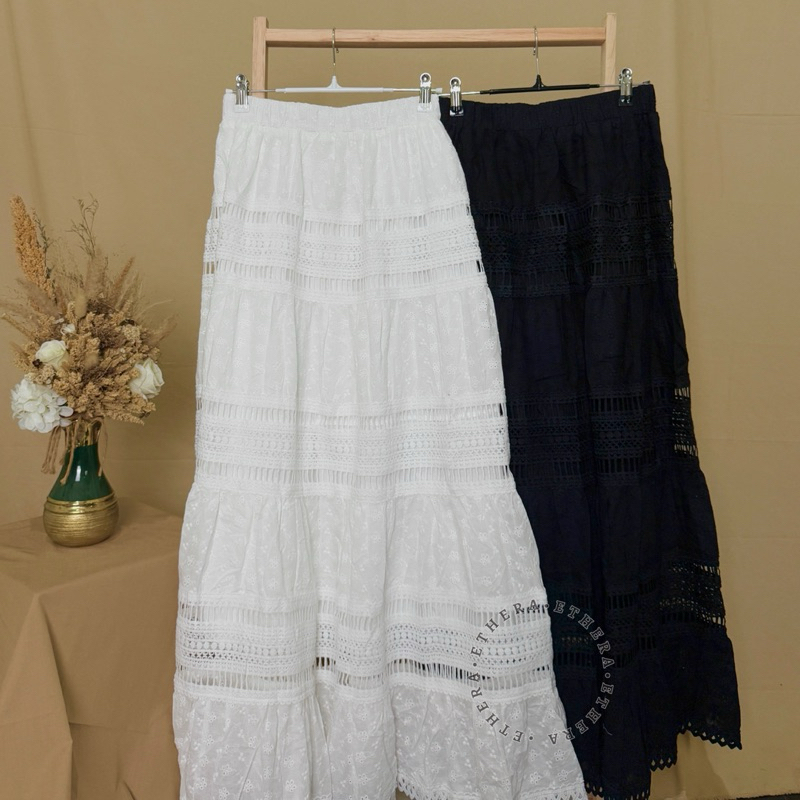 Jual ETHERA Aleena Skirt - Rok Renda Bawahan Wanita | Shopee Indonesia