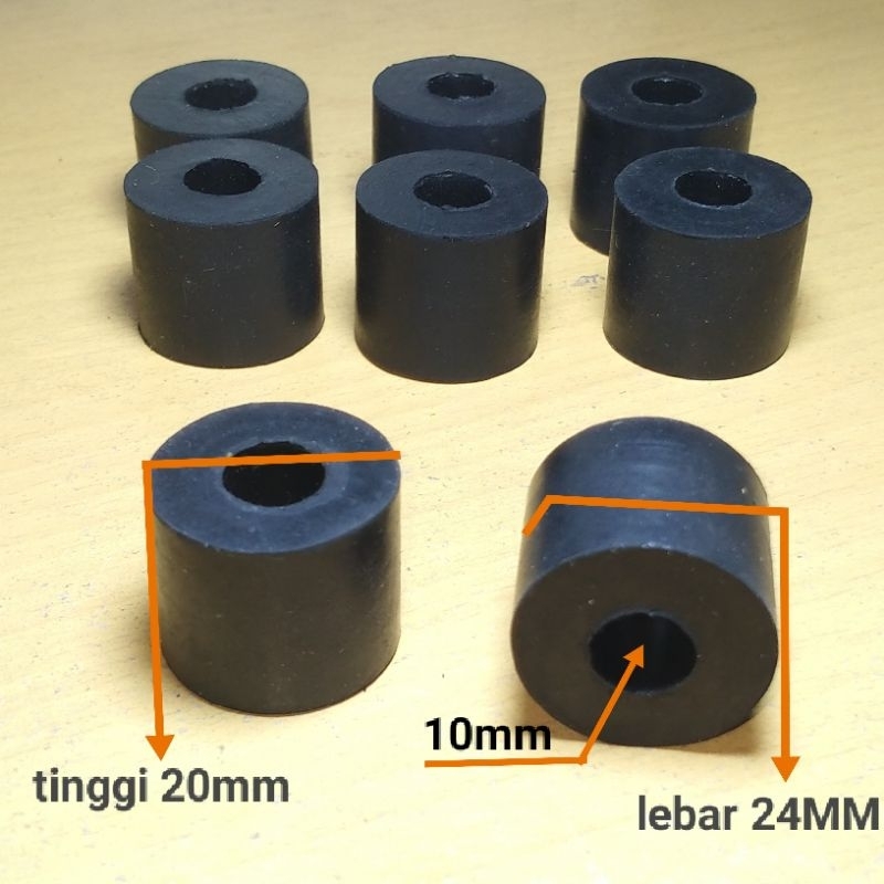 Jual [ isi 10 pcs ] karet mounting serba guna diameter 20x24x10 tebal ...