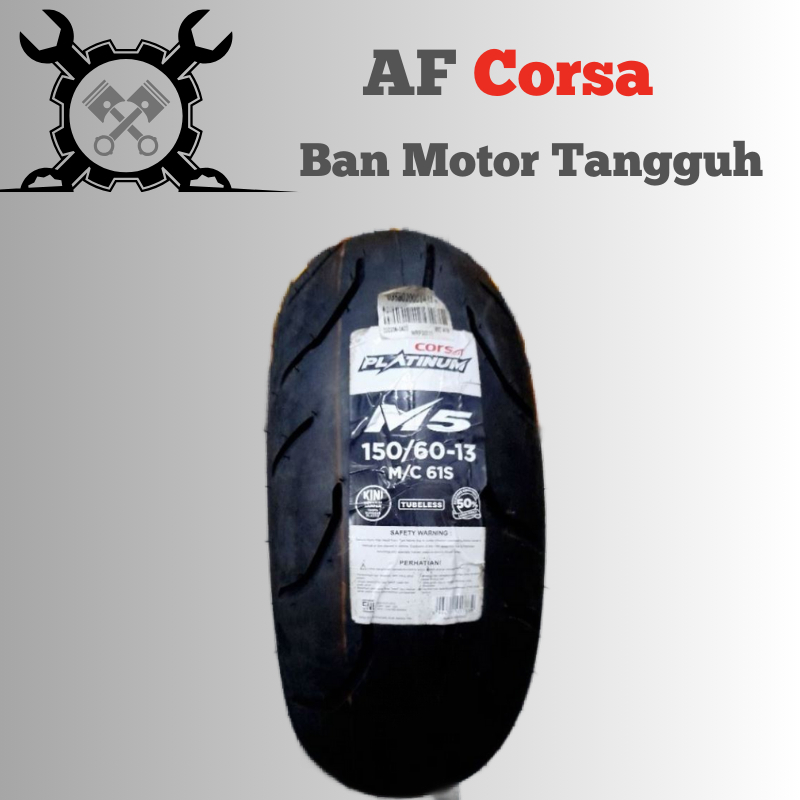 Jual ban Corsa M5 ukuran 150/60-13 Tubeles pembuatan 2024 | Shopee ...
