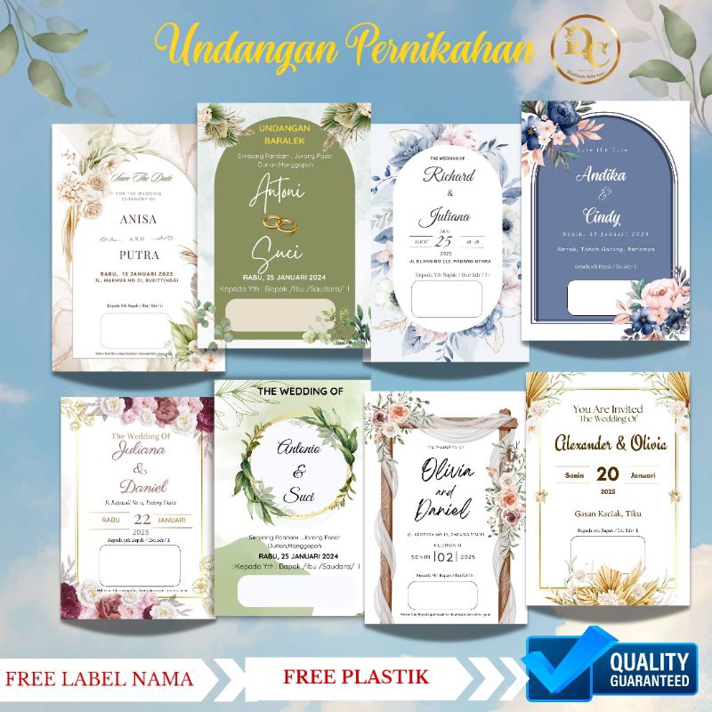 Jual Undangan Pesta Pernikahan Baralek | Shopee Indonesia