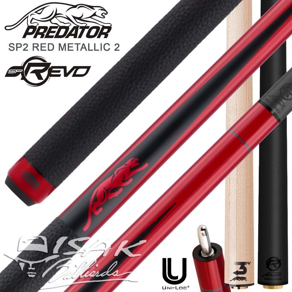 Jual Predator SP2 Red Metallic 2 - Billiard Pool Cue Carbon Shaft ...