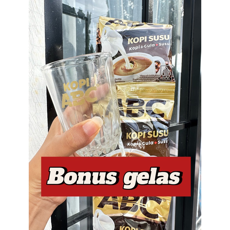 Jual Free GELAS Kopi ABC SUSU renteng isi 10 sachet | Shopee Indonesia