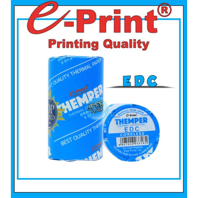 Jual EPRINT KERTAS THERMAL THEMPER EDC 1 Pack isi 10 Rolll | Shopee ...