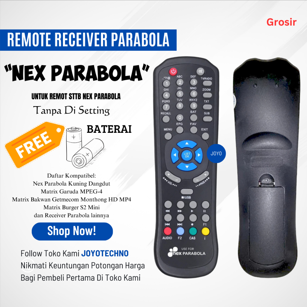 Jual Remote Nex Parabola Combo Kuning Hijau Biru / Garuda Cas | Shopee ...