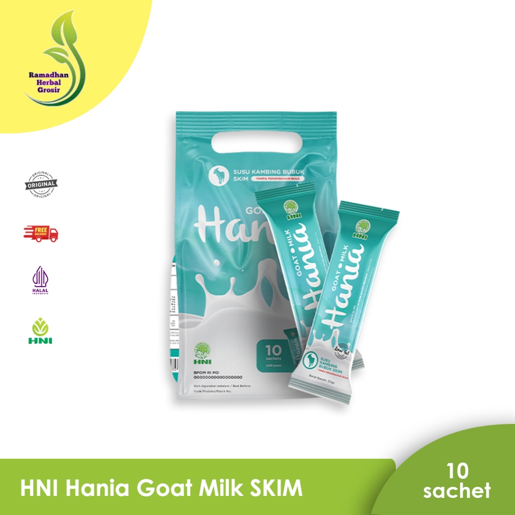 Jual Hania Goat Milk Skim HNI Original Susu Kambing Bubuk SKIM Isi 10 ...