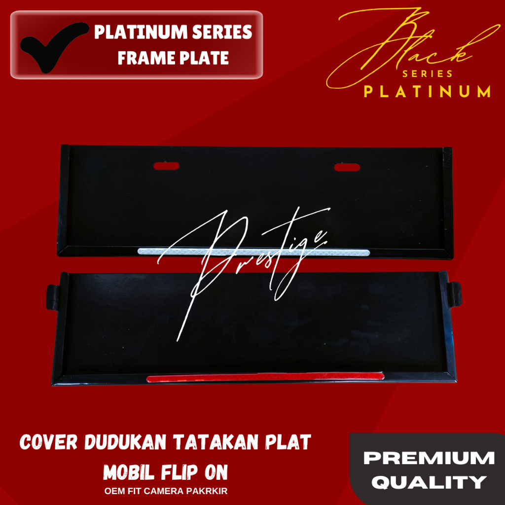 Jual Platinum Black Tatakan Dudukan Plat Nomor Mobil Model Selip Dari ...